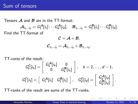 Tensor Train Decomposition In Machine Learning Pdf Technology