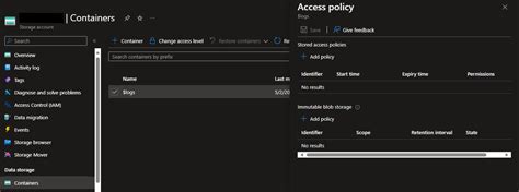 Cannot Delete Blob Using Storage Explorer Or Azure Portal For A Storage