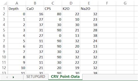 excel import file format single and multiple boreholes