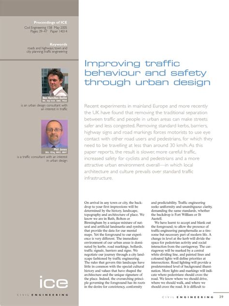 Ben Hamilton Baillie Improving Traffic Behaviour And Safety Through