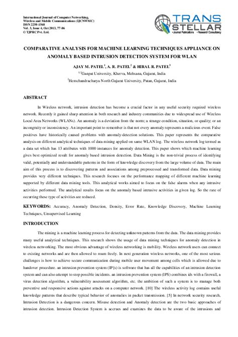 Pdf Comparative Analysis For Machine Learning Techniques Appliance On