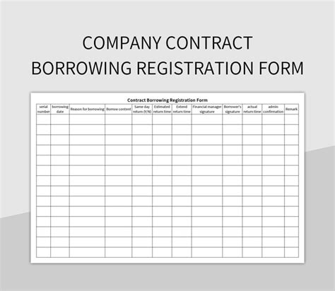 Free Borrow Templates For Google Sheets And Microsoft Excel Slidesdocs