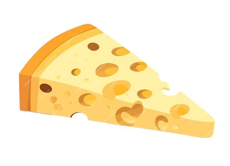 Fromage Avec Des Trous Coupés Morceau De Triangle De Snack Laitier