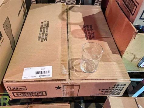 Box Of Libbey Glasses Roller Auctions