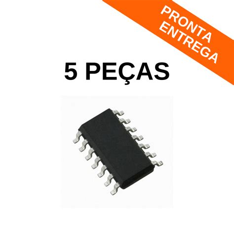 Kit 5 peças Circuito Integrado 74HC4016D SOIC 14 SMD Circuitos