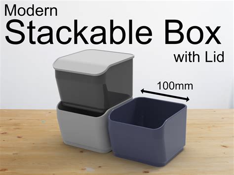 Modern Stackable Box With Lid By Layerlines STUDIOS MakerWorld