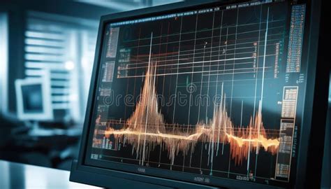 Seismograph Displaying Earthquake Data With Precision And Clarity Stock