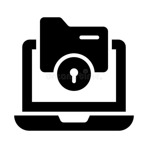 Protection And Security Vector Glyph Icons Set Cyber Computer Network Business Data Technology