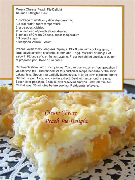 Cream Cheese Peach Pie Delight Günstig Kochen Kochen Günstig