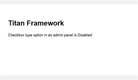 A Beginners Guide To Titan Framework Adding A Checkbox Type Option