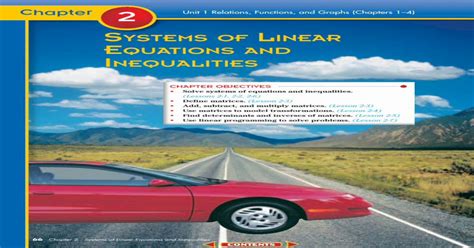 Pdf Chapter 2 Systems Of Linear Equations And Inequalities68