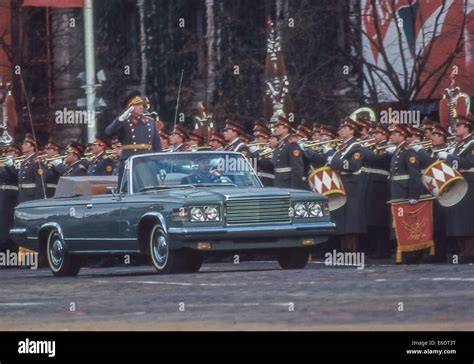 Moscow Russia 7th Nov 1987 Soviet Defense Minister Dmitri T Yazov
