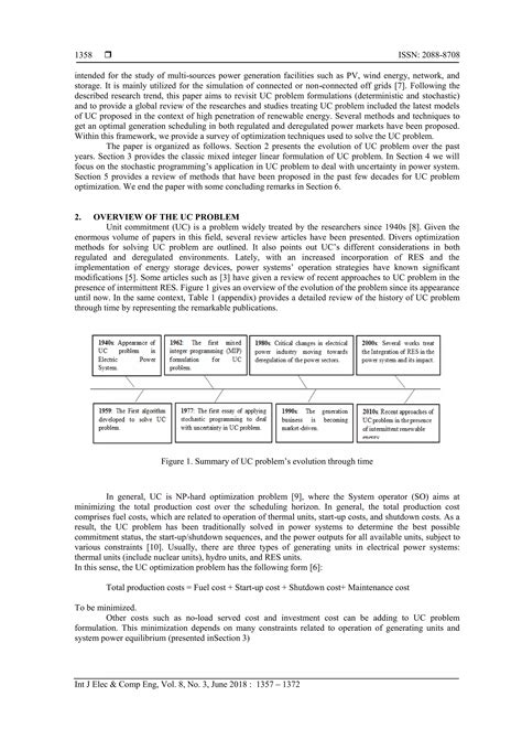 Unit Commitment Problem In Electrical Power System A Literature Review Pdf
