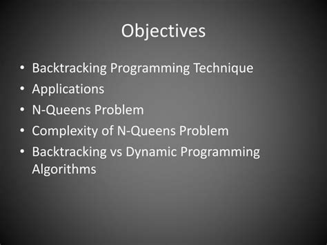 Backtracking Algorithm Pptx