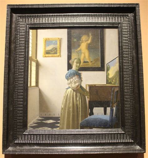 내셔널 갤러리 얀 베르메르 요하네스 페르메이르 작품 버지널 앞에 서 있는 젊은 여인 네이버 블로그