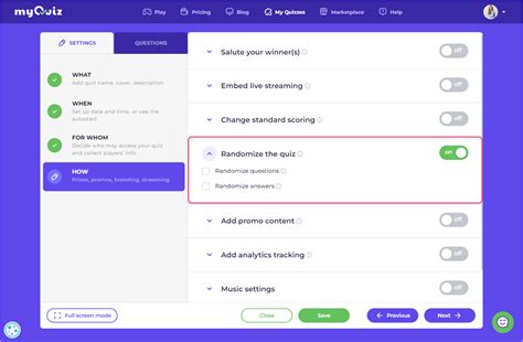 Randomizing The Quiz Creating A Quiz