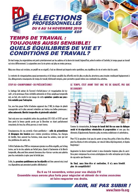 Élections Professionnelles 2019 Fo Énergie