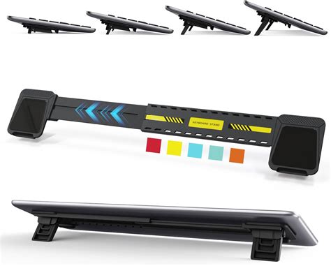 Acrylic Computer Keyboard Stand With Wrist Rest And Storage Tray Yikola 3 Level