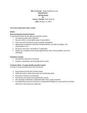 Static Equilibrium Lab Docx Title Of The Lab Static Equilibrium Lab Experimenter Lab Partner