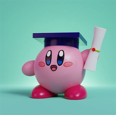 Archivo Stl Gratis Graduación Kirby Gratis 🐉 ・diseño De Impresora 3d