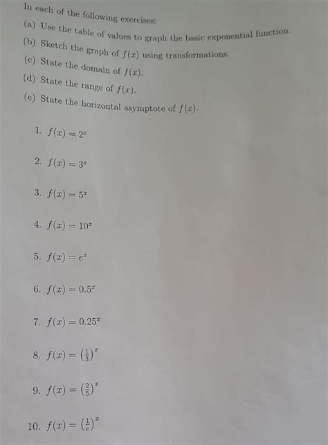 Solved In Each Of The Following Exercises A Use The Table