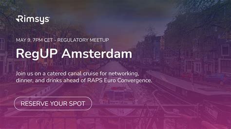 Rimsys Regulatory Management Software On Twitter Were On A Boat Are You Attending Raps Euro