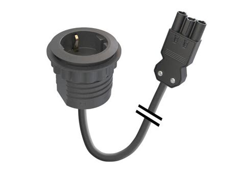 ff pm50 gst mini strøm wieland gst18® Ø51mm 65mm sort 120cm leteng as