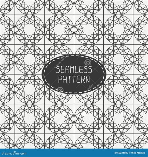 Geometric Monochrome Lattice Seamless Arabic Stock Vector Illustration Of Graphic Orient