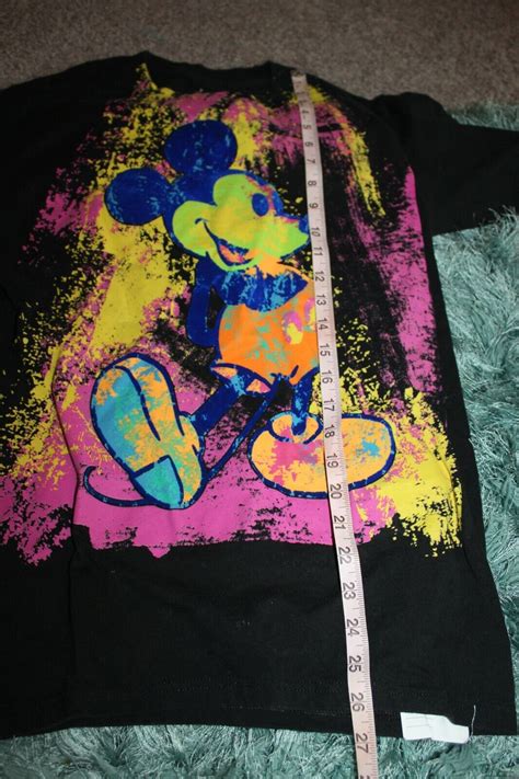 Rare Vintage Disney Mickey Mouse HipHop Neon Bright T Gem