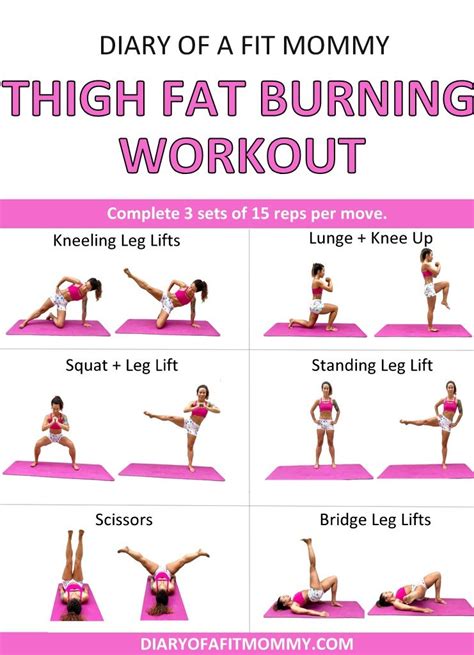 How I Lost My Thigh Fat Thigh Fat Burning Workout Diary Of A Fit Mommy
