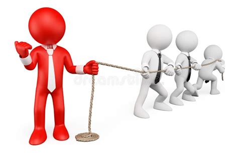 3d White People Business Metaphor Stock Illustration Illustration Of