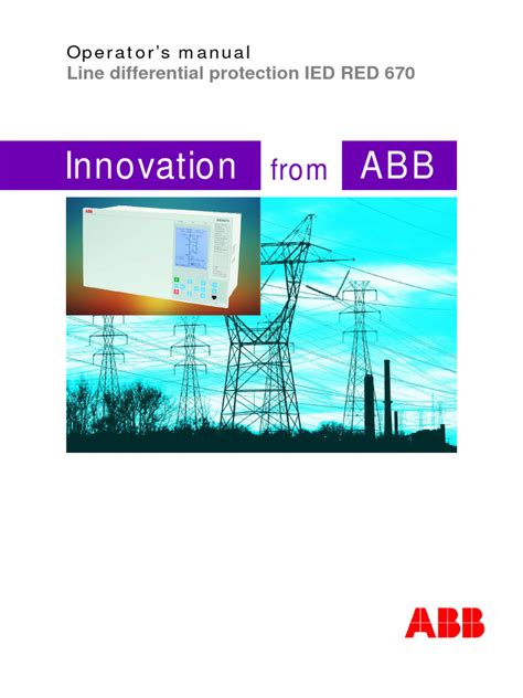 Om Red 670 Pdf Electrical Impedance Logic Gate