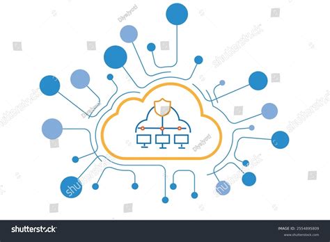 implementing zero trust principles enhanced network stock vector