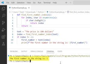 Find The First Number In A String In Python