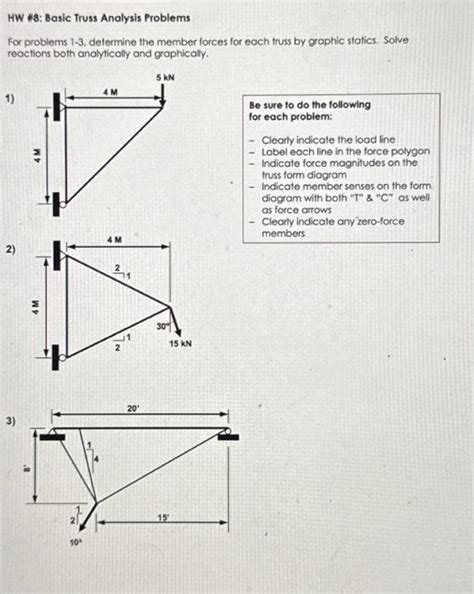 Solved Hw 8 Basic Truss Analysis Problems For Problems
