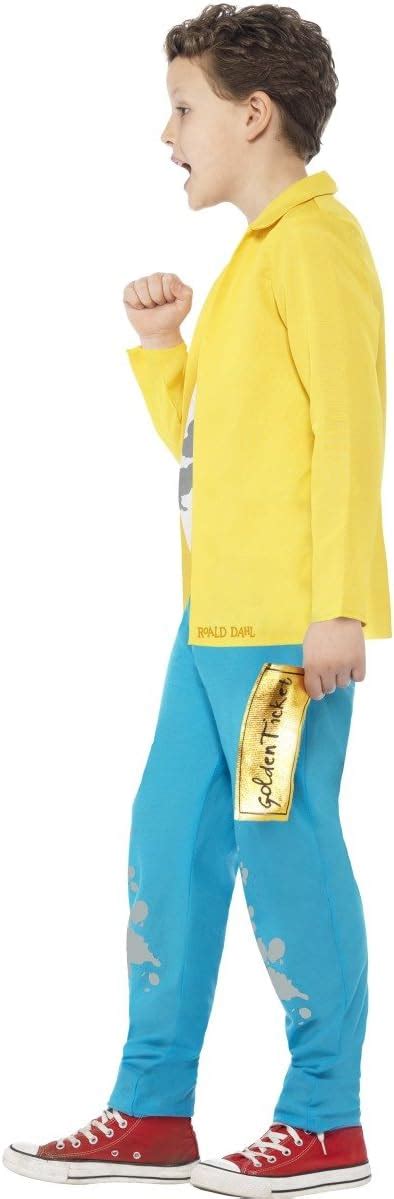 Smiffys Officially Licensed Roald Dahl Charlie Bucket Costume Yellow