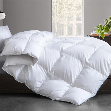 Feather And Down Fiber Comforter Insert Queen Size 100