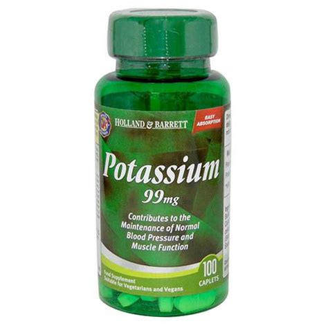 КАЛИЙ каплети 99 мг * 100 HOLLAND & BARRETT | NewAge.bg