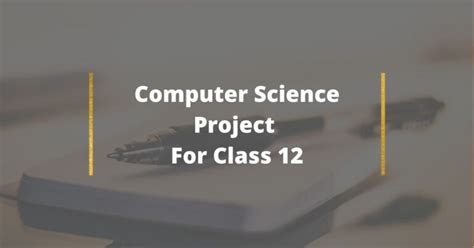 Computer Science Project Class 12th Python Pdf Topics Synopsis 2025