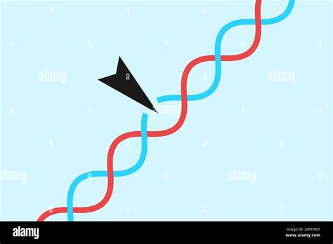 Error Of Dna Double Helix Is Damaged And Broken By Alien And Extraneous Object Deformation Error Of Dna Double Helix Is Damaged And Broken By Alien And Extraneous Object Deformation