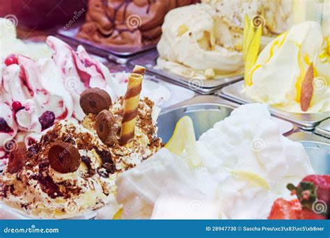 Different Types Of Ice Cream Stock Photo Image