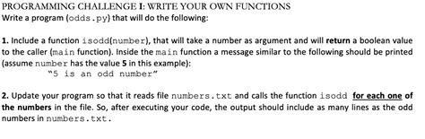 Solved Programming Challenge I Write Your Own Functions