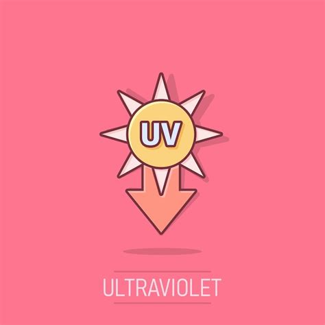 Ícone De Radiação Uv Em Estilo Cômico Ilustração Vetorial De Desenho