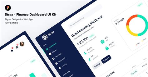 Strax комплект пользовательского интерфейса финансовой панели Веб