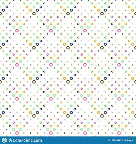 Geometrical Colorful Seamless Ring Pattern Background Design Stock