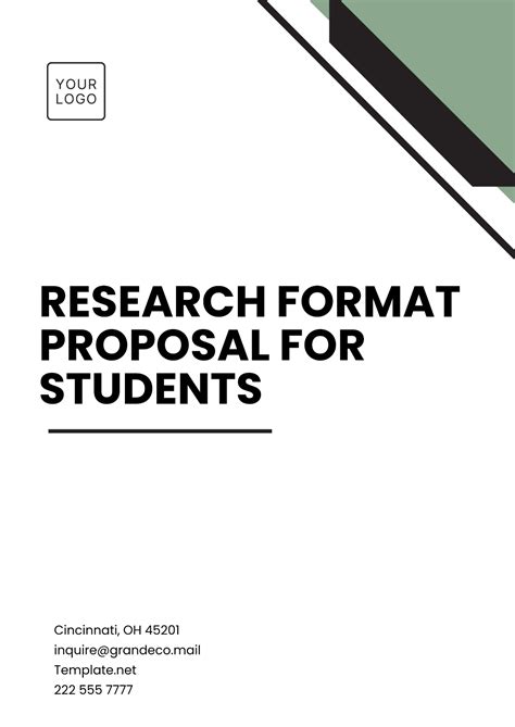 Free Research Format Proposal For Students Template To Edit Online