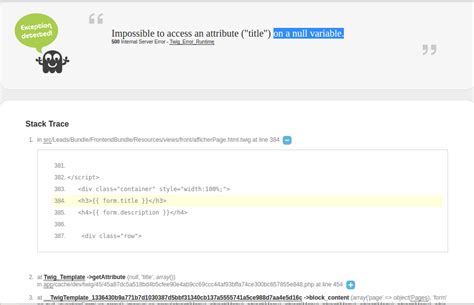 Impossible To Access An Attribute On A Null Variable Doctrine2 Php