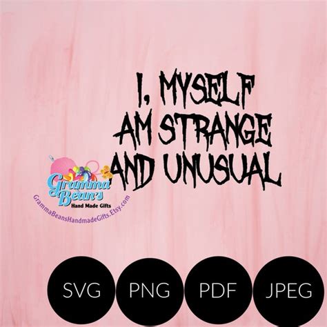 Strange And Unusual SVG Pdf Png And Jpeg Etsy