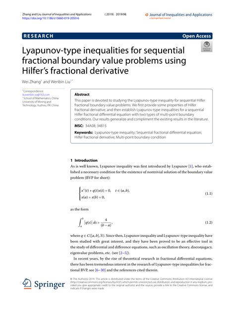 Pdf Lyapunov Type Inequalities For Sequential Fractional Boundary Value Problems Using Hilfer