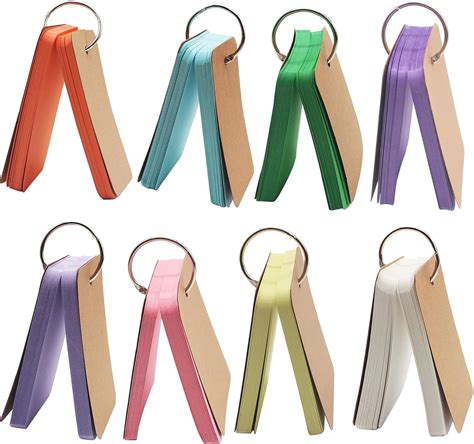 8 Pieces Flash Cards Ruled Index Crads Blank Study Cards Assorted